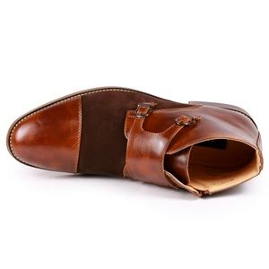 Metrocharm | Shoes | Metrocharm Mc17 Brown Mens Monk Strap Ankle Boot ...